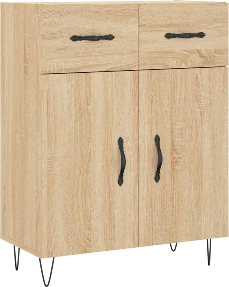 Skříň highboard dub sonoma 69,5 x 34 x 180 cm kompozitní dřevo 3198180