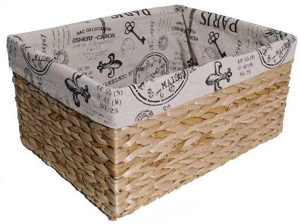 Corn Úložný box, kukuřice, s látkou Paris, 36 x 26 cm