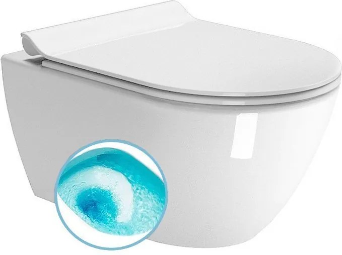 GSI GSI, PURA závěsná WC mísa, Swirlflush, 55x36 cm, bílá ExtraGlaze, 881511