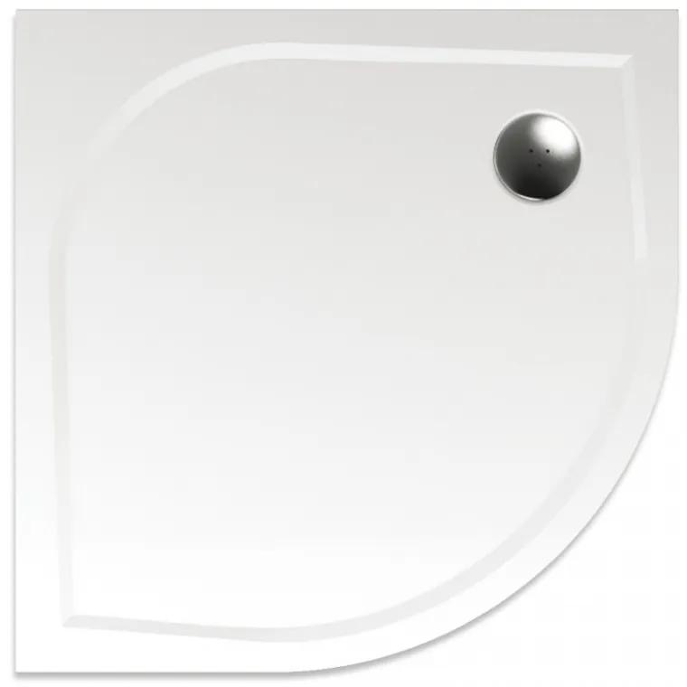 Set (čtvrtkruhový sprchový kout + vanička z litého mramoru + sifon) Teiko ECO SET KLKH 2/x0 R55 Rozměry (cm): 80x80, Barva profilů a typ výplně: profily: leštěný hliník, výplň: Transparent - Water Off