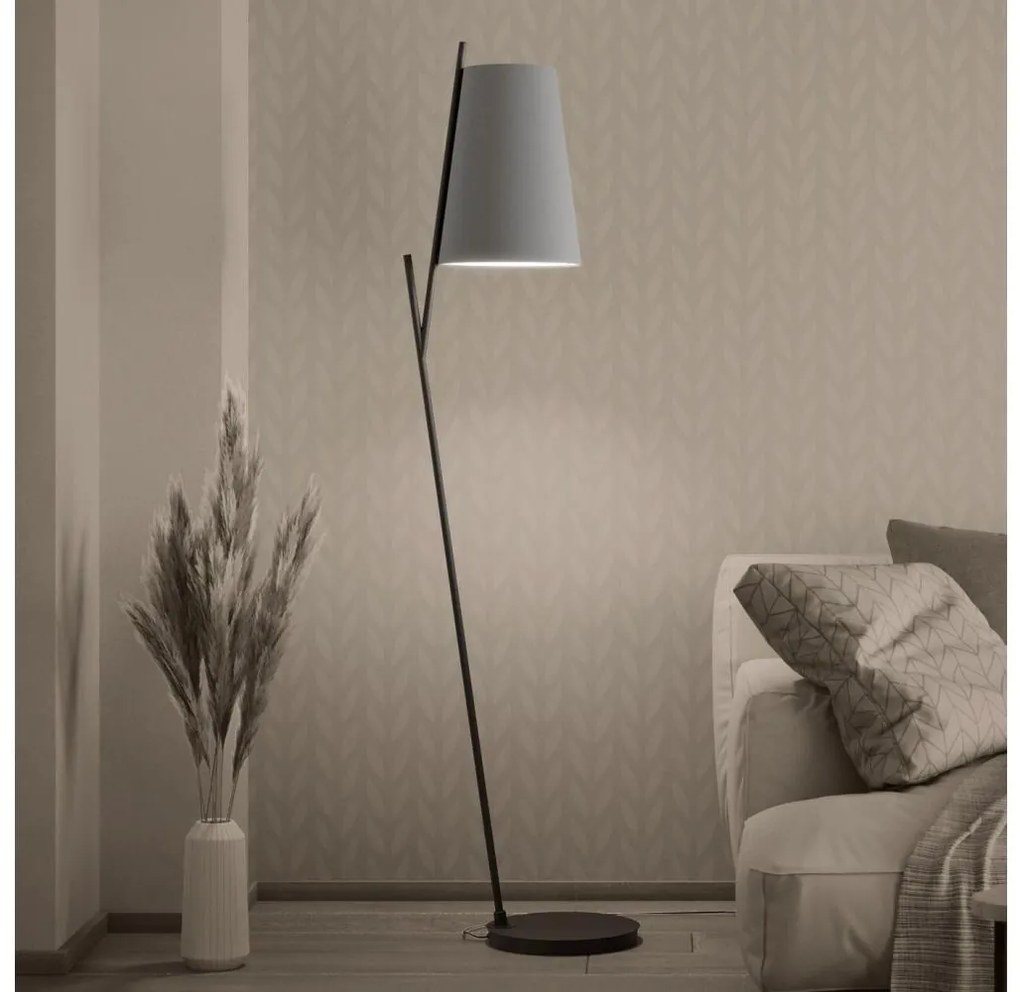 Eglo 390137 - Stojací lampa PETROSA 1xE27/40W/230V šedá
