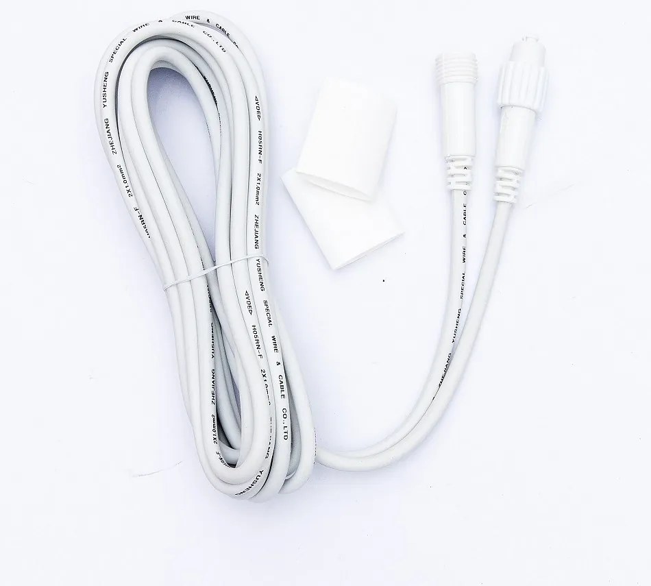 LED světelná sada na dům, 9+1 zdarma, teple bílá s Flash, bílý kabel, Easy Fix, IP67
