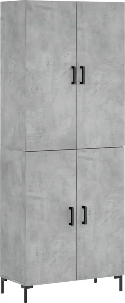 vidaXL Skříň highboard 69,5 x 34 x 180 cm kompozitní dřevo [3195679] Barva: bílá s vysokým leskem