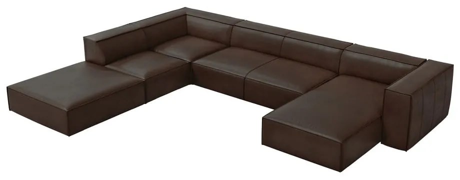 Tmavě hnědá kožená rohová pohovka (levý roh) Madame – Windsor &amp; Co Sofas