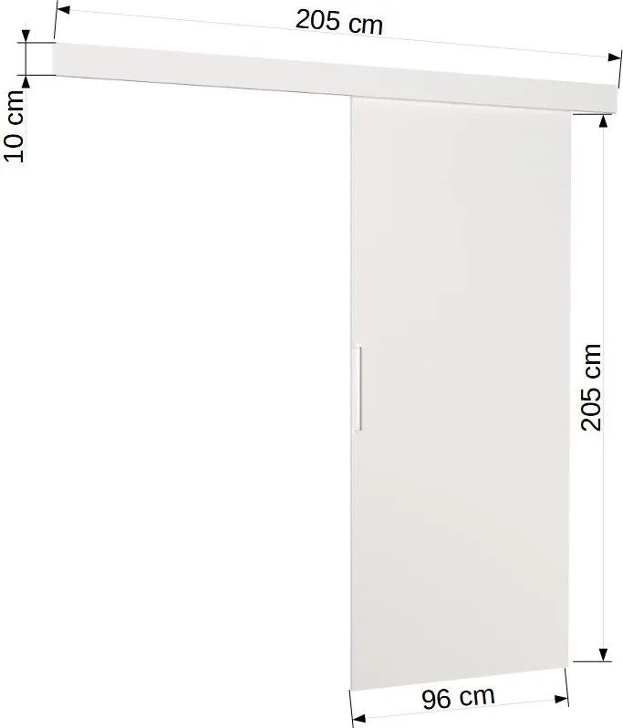 ADRK Furniture Posuvné nástěnné dveře DAAN 96 ADRK-SD-DAA-S-96