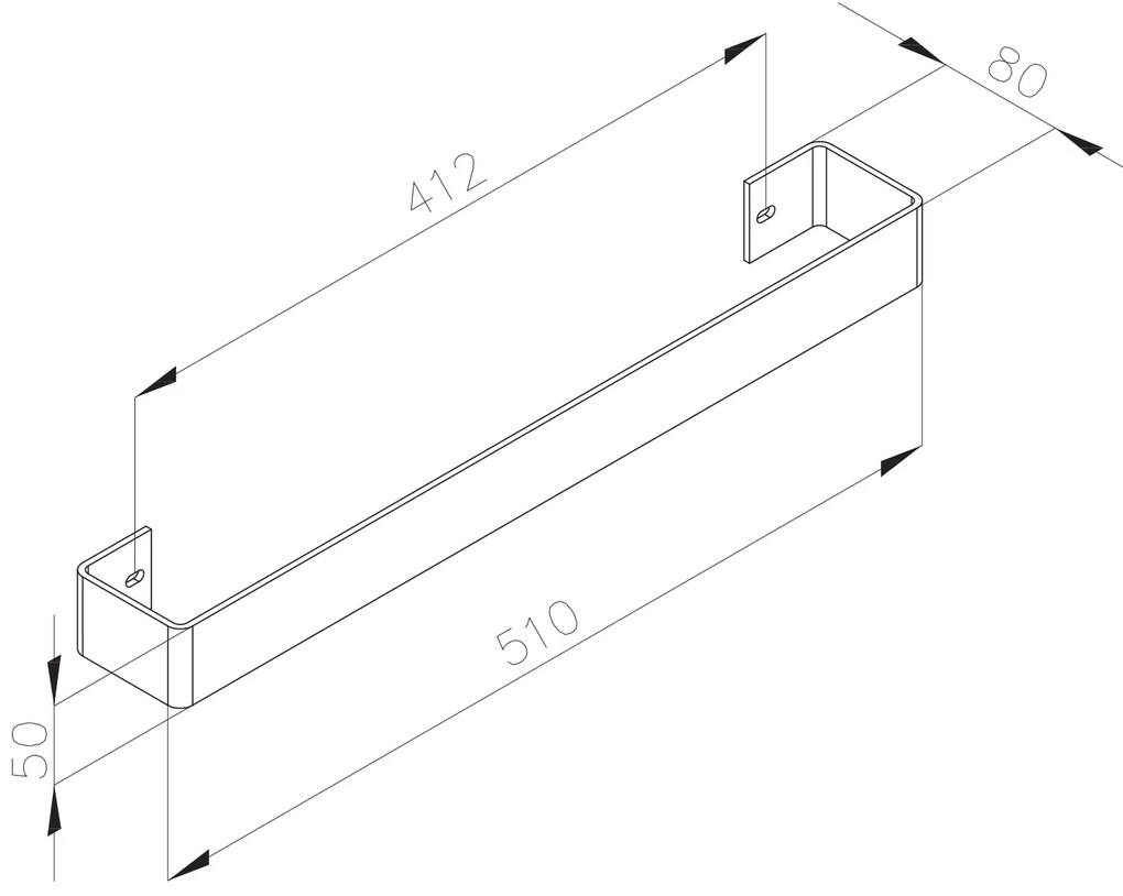 Sapho MAGNIFICA držák ručníků 510x80 mm, nerez lesk - IRPA13