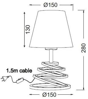 ACA DECOR Stolní lampa LAGOS max. 60W/E27/230V/IP20, černá