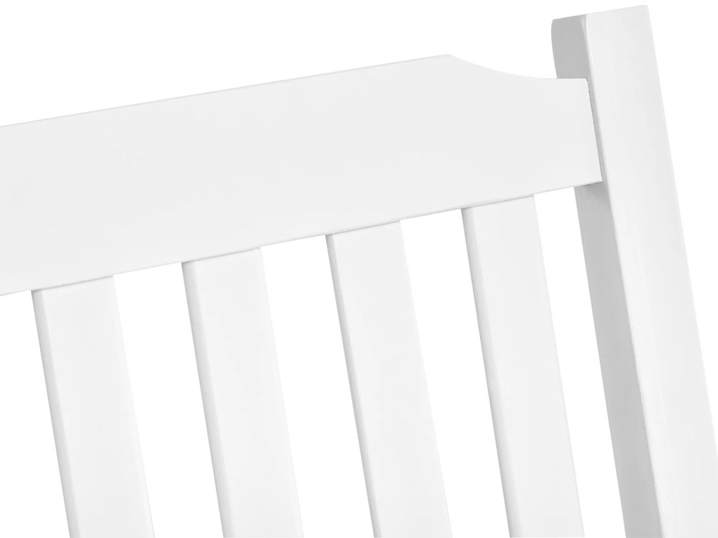 Zahradní houpačka Outsunny Houpací lavice pro 2 osoby z masivního dřeva, ideální na terasu a zahradu, bílá, 117x69x60cm | Aosom.de