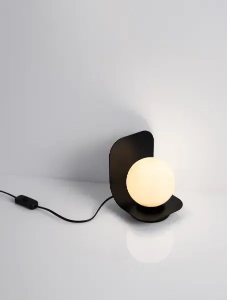 LED černá stolní lampa Kamen