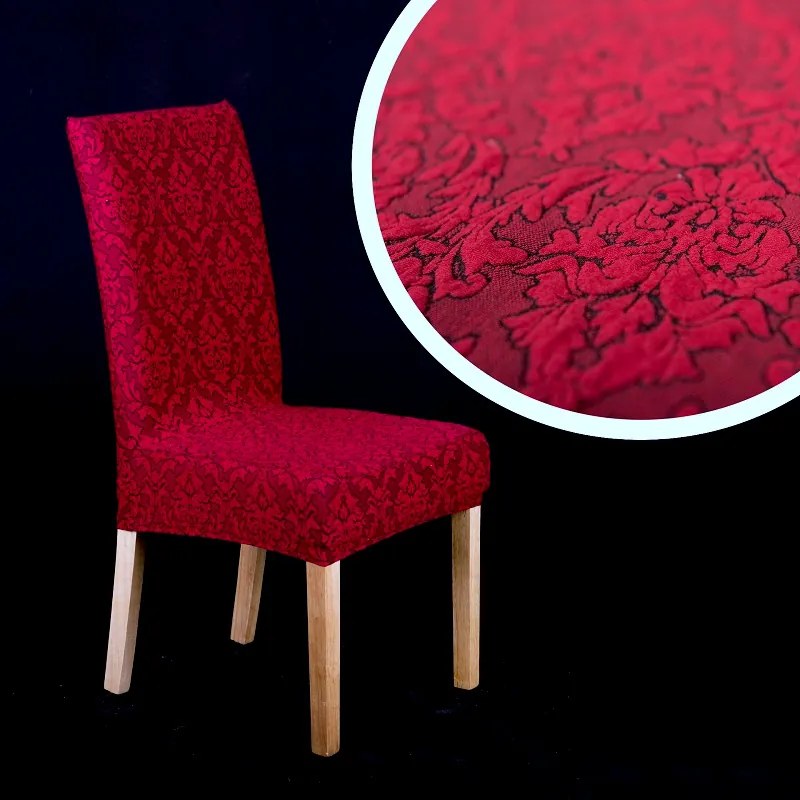 Ervi napínací potah na židli s opěradlem Baroko - bordo