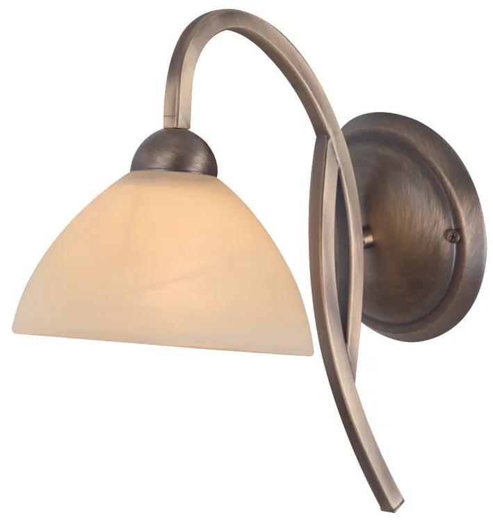 Nástěnná lampa Corsaire 1 bronzová se smetanou