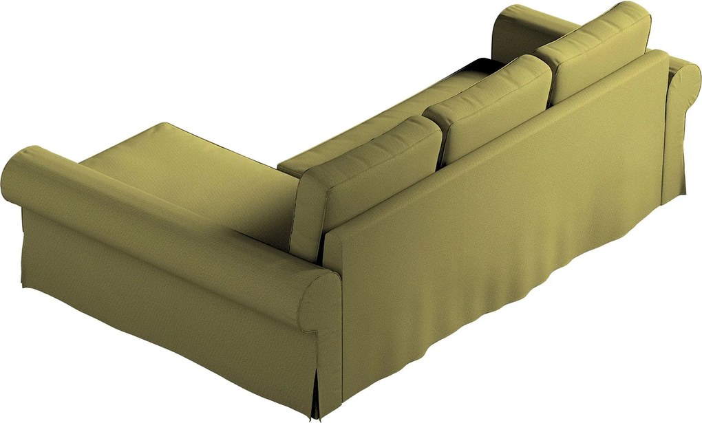 Potah na pohovku IKEA Backabro rozkládací se šezlongem barva zelená látka pletený vzor