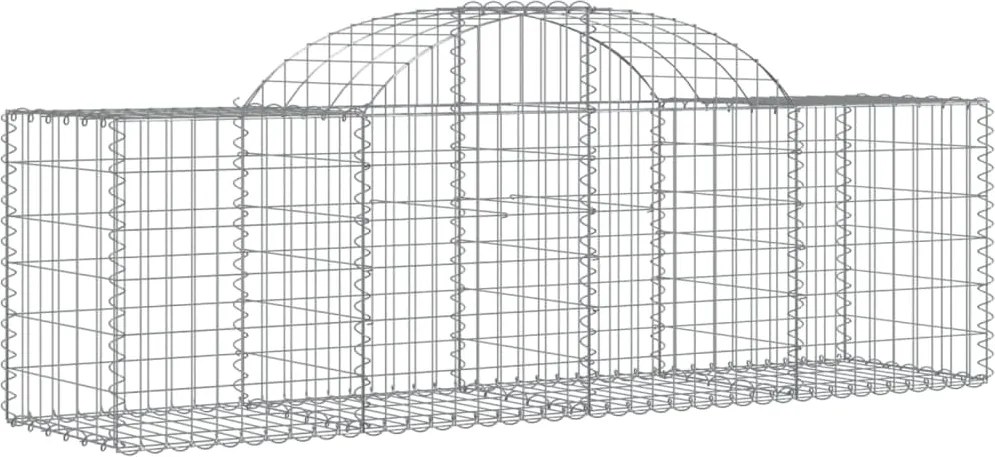 Klenuté gabionové koše 10 ks 200x50x60/80 cm pozinkované železo 3146286