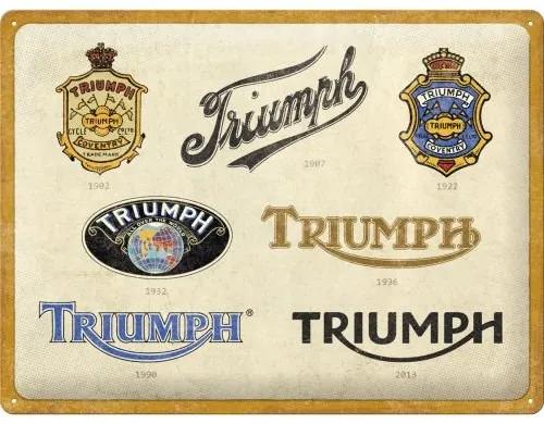Postershop Plechová cedule: Triumph Logo Evolution - 40x30 cm