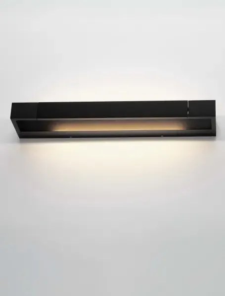 LED černá svítilna na zeď Arga 12W