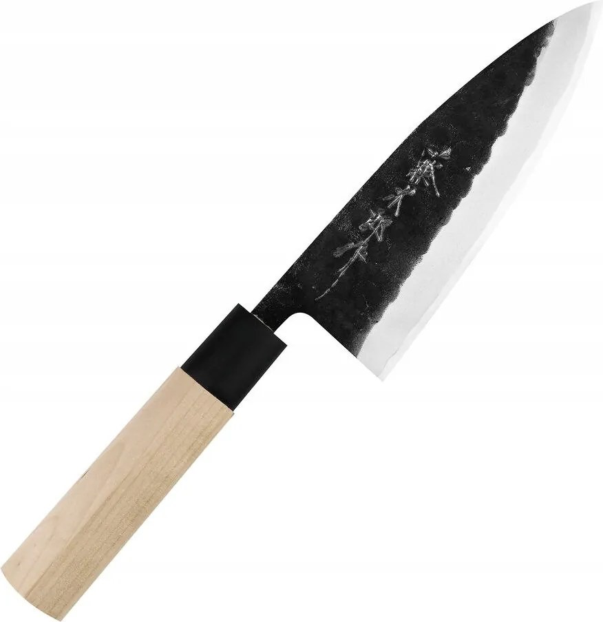 Tojiro Black Hammered Shirogami#2 Nůž Deba 15 cm