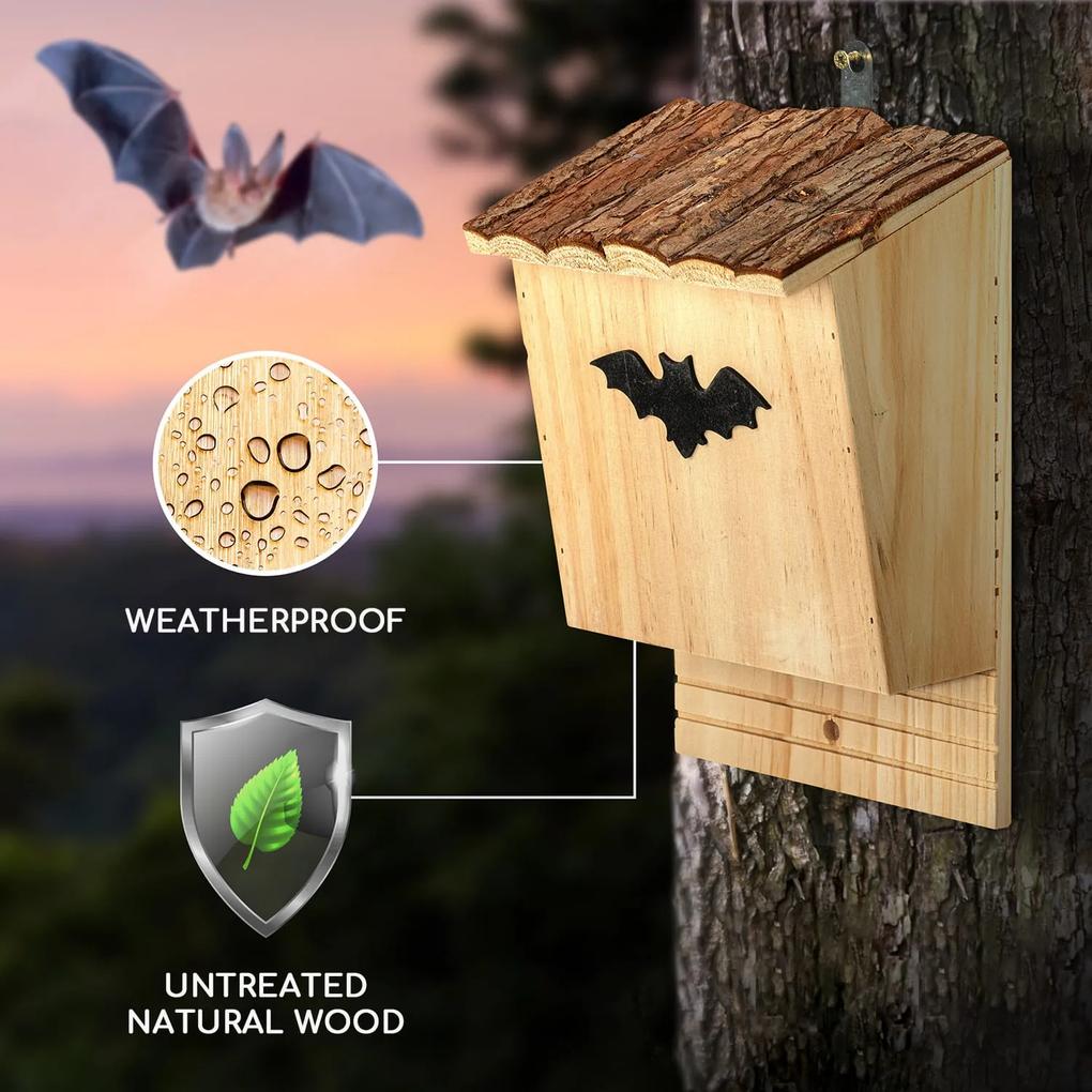 Domeček pro netopýry, hnízdo, pomoc při přezimování, celoročně obyvatelný, piniové dřevo