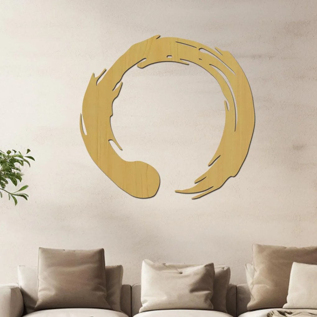 dřevo života Dřevěný obraz ENSO zenový kruh Barevný vzor: Bílá, Rozměry Ø: 40