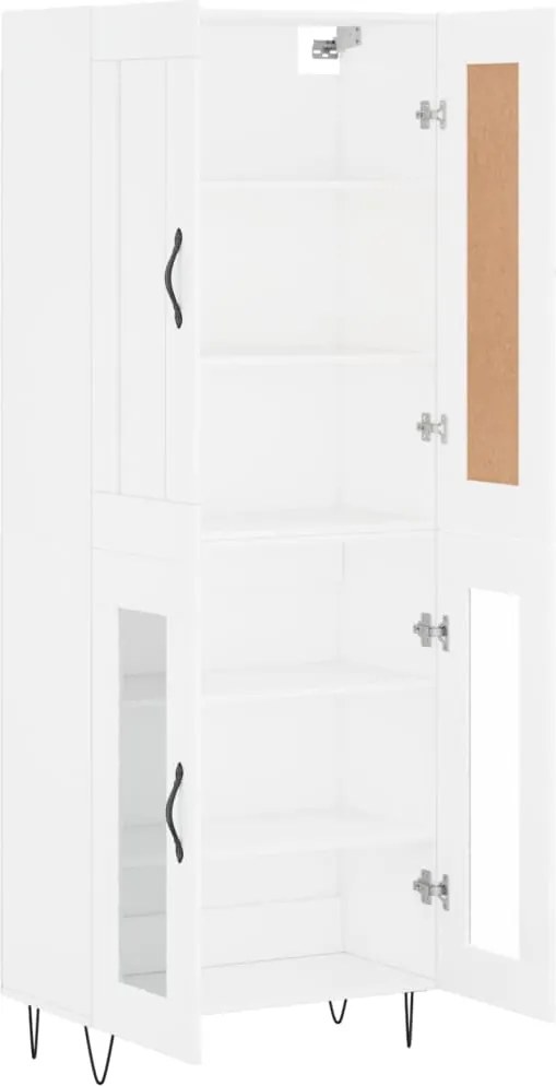 Skříň highboard bílá 69,5 x 34 x 180 cm kompozitní dřevo 3199649