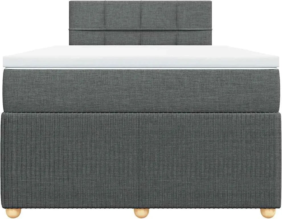 Box spring postel s matrací tmavě šedá 120x190 cm textil 3287396