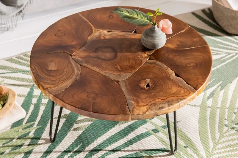 Designový konferenční stůl Mappe 70 cm teak