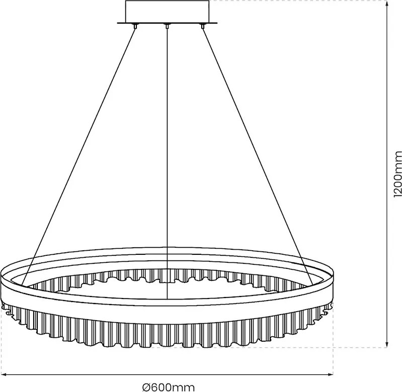 Závěsné LED svítidlo Preciosa, 1x LED 52w, 4000k, g