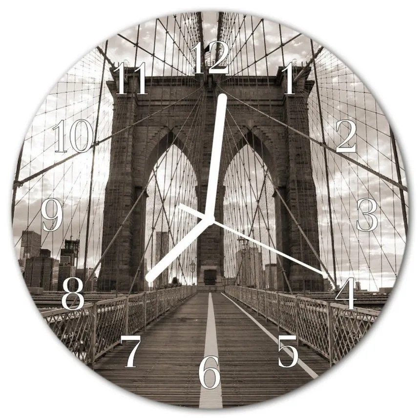 Skleněné hodiny kulaté most