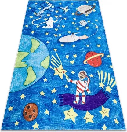 BAMBINO 2265 mycí kobereček Vesmírná raketa pro děti protiskluz - mod