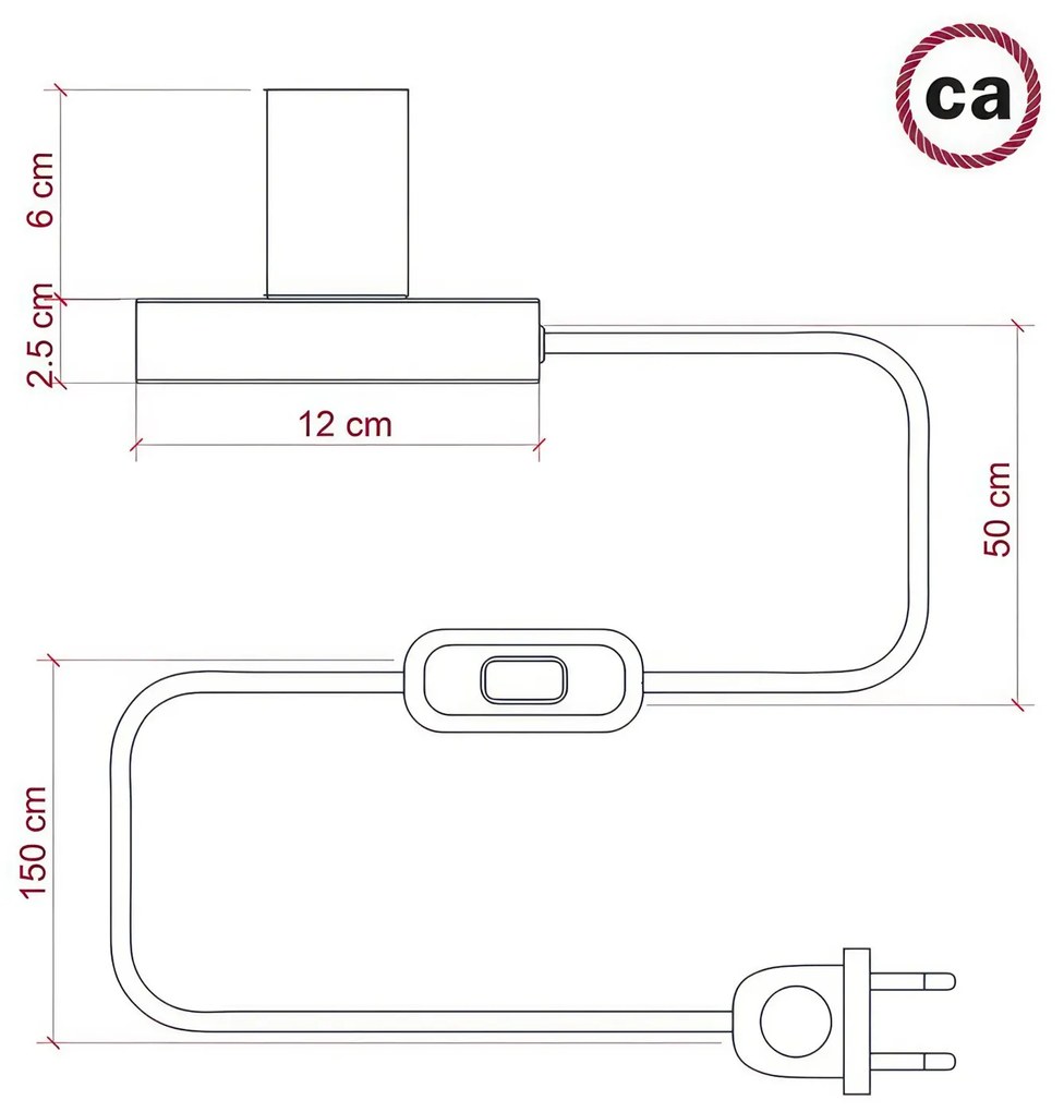 creative cables Kovová stolní lampa Posaluce Barva: Matná bílá