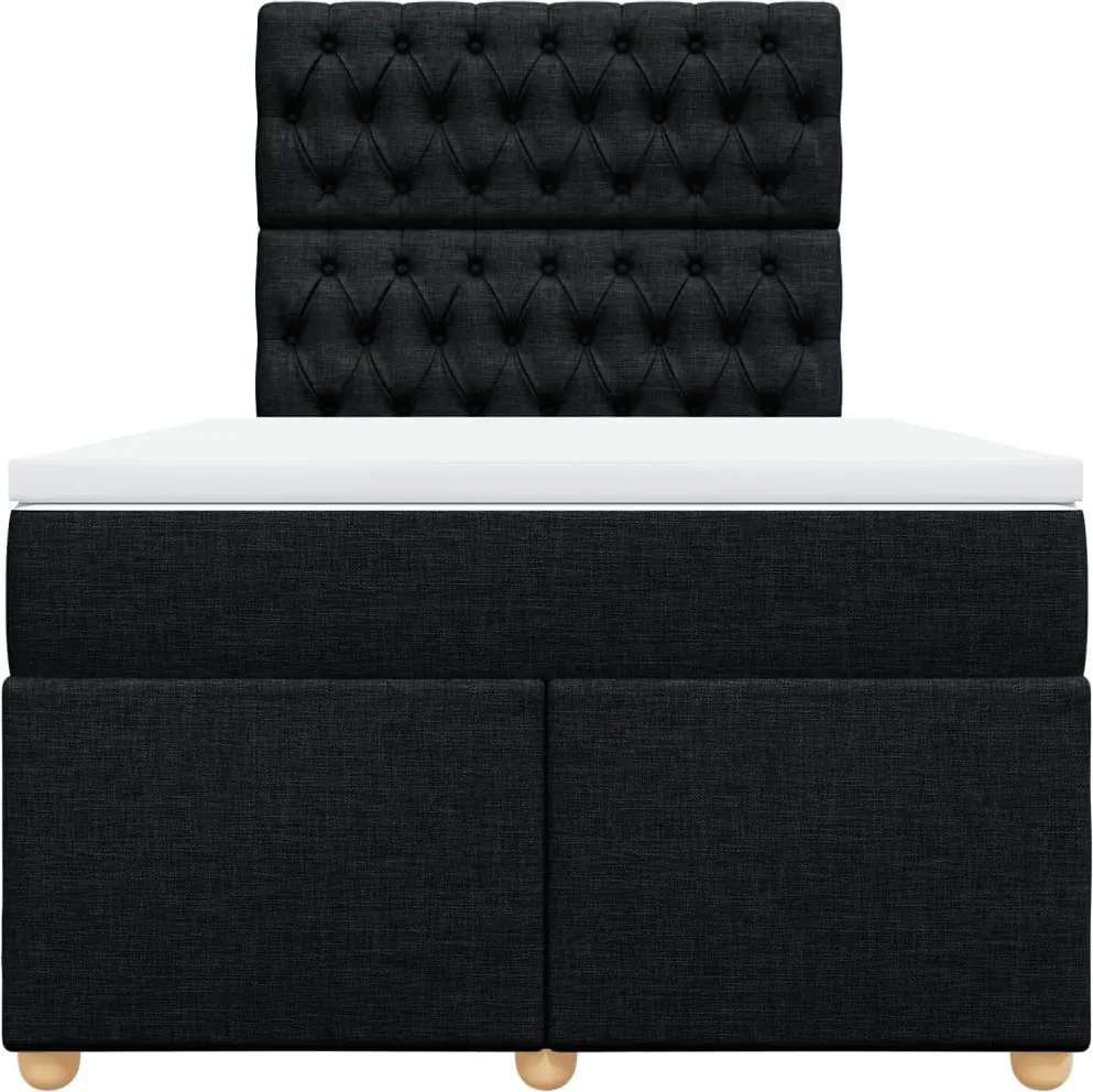 Box spring postel s matrací černá 120x190 cm textil 3291228