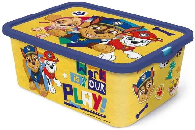Úložný box store paw patrol 13 l s víkem, plast