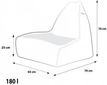 EF8029 Ecopuf Sedací vak Ecopuf - Keiko S Sicílie Outdoor S 7201