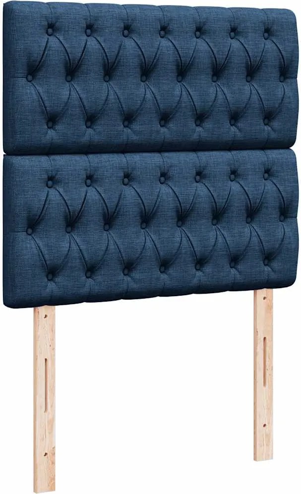 Box spring postel s matrací modrá 90x200 cm textil 3291952