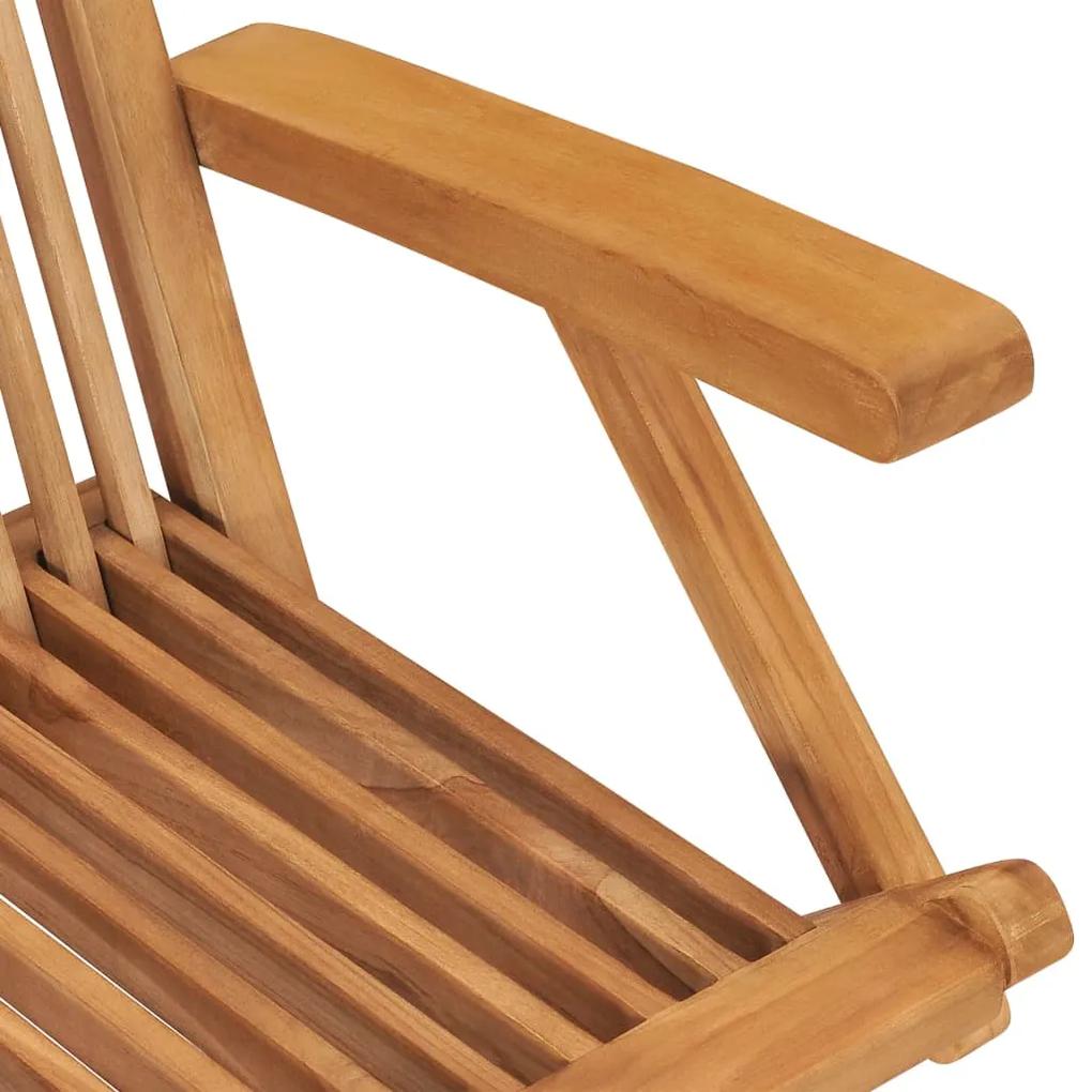 Skládací zahradní židle 4 ks masivní teakové dřevo,  3096593