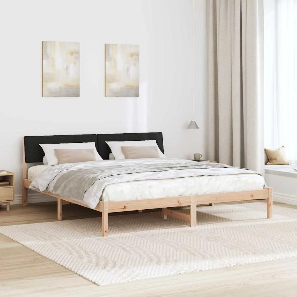 Rám postele Hnědo-černá 180 x 200 cm Masivní borovicové dřevo 3394355