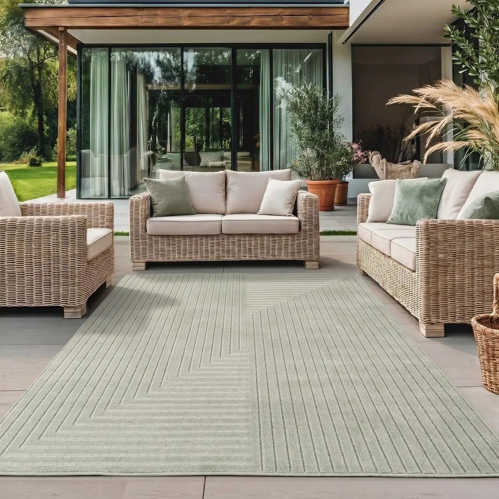 Zelený vnitřní a venkovní koberec 140x200 cm Nova 1202 – Ayyildiz Carpets