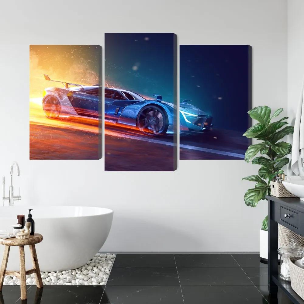 Vícedílný obraz 3D Futuristické Sportovní Auto Nedostatek Nedostatek Plátno Canvas 120x80