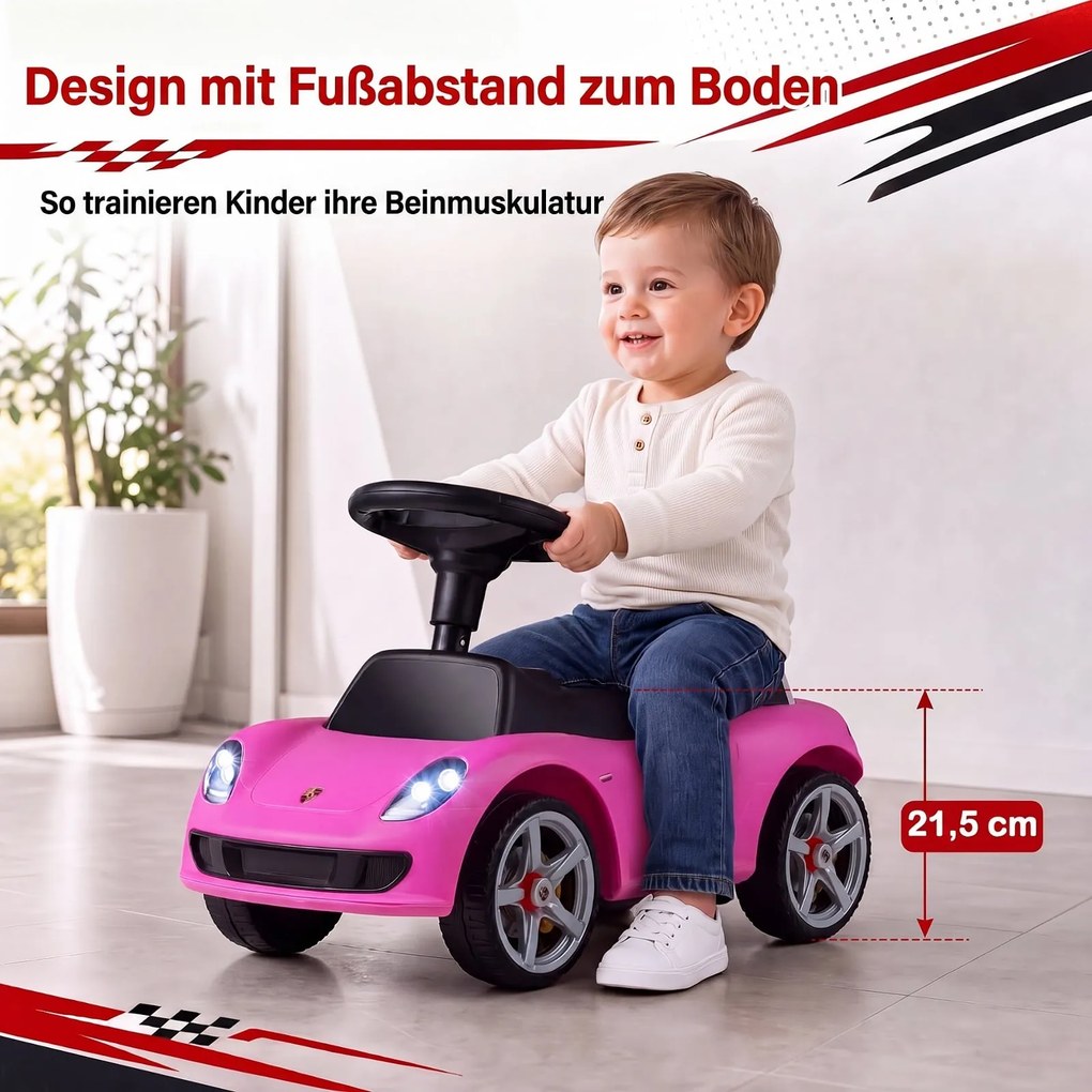 Costway Porsche Licencované tlačné auto pro děti od 18 měsíců. Push auto