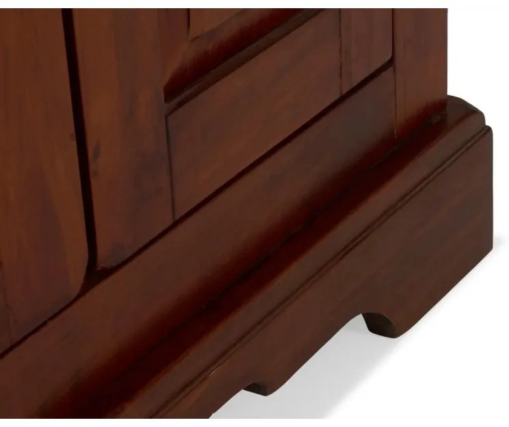 furniture-nabytek.cz - Masivní komoda Catello z borovice, lakovaná, hnědá – 75×44×115 cm