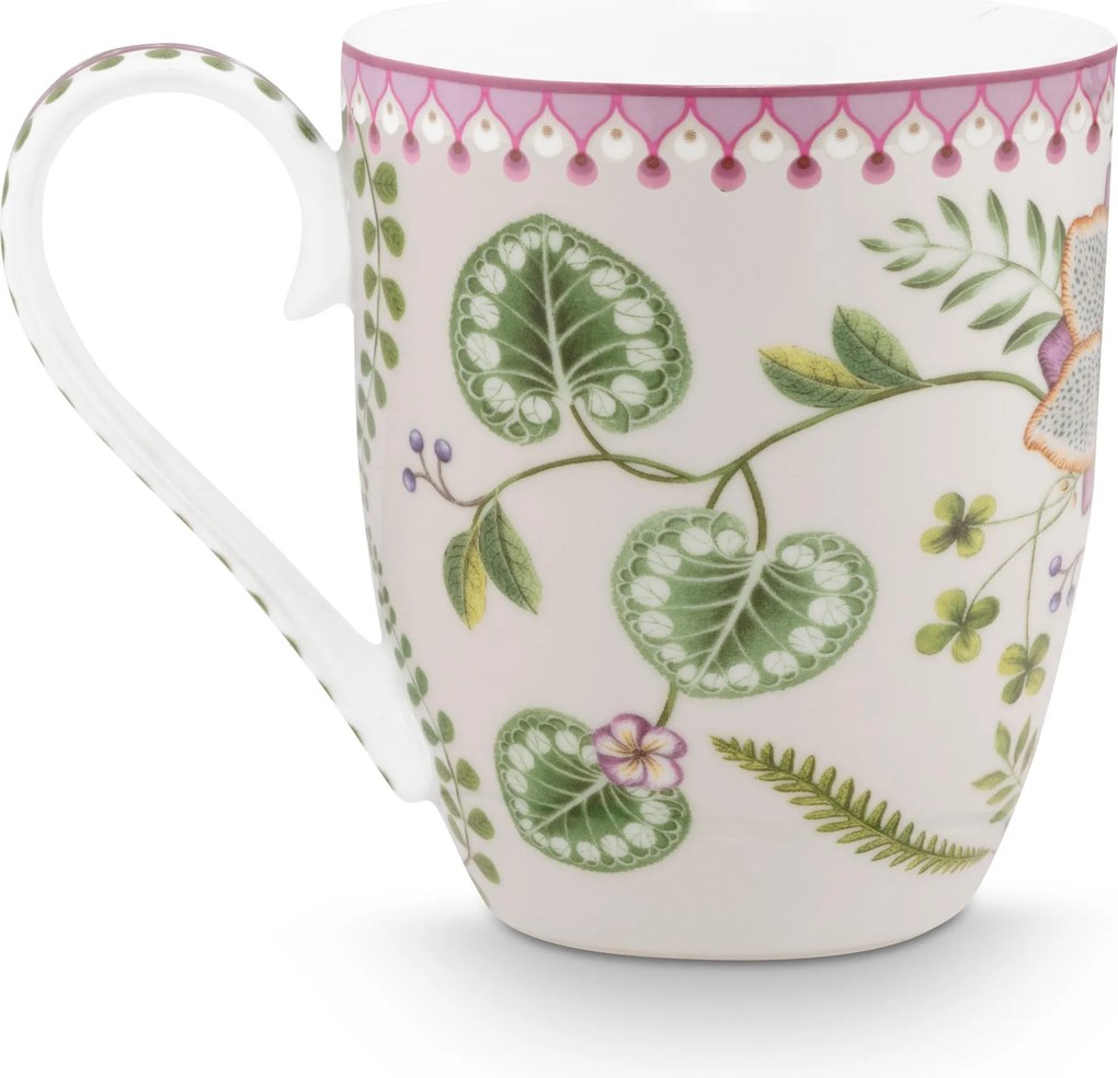 Pip Studio Lily & Lotus sada 2 hrnků 440ml, lila (sada 2 hrnků v dárkovém balení)