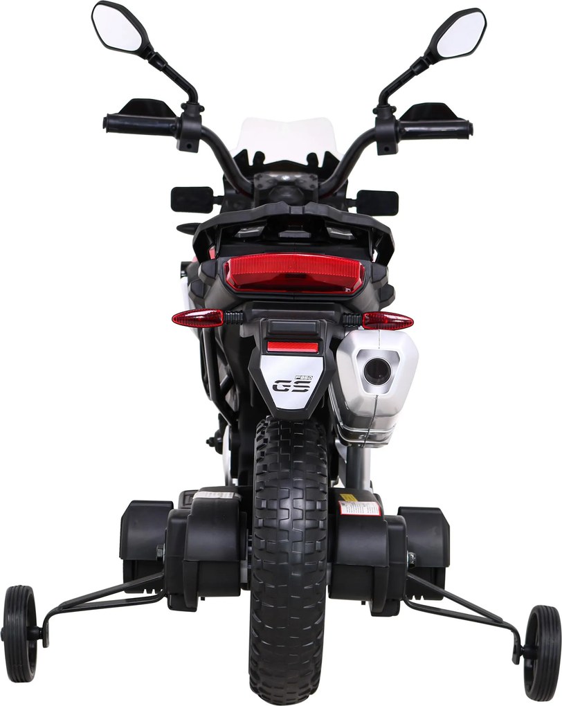 Ramiz Dětská motorka na baterie BMW F850 GS červená + pomocná kolečka + audio LED + pomalý start + EVA