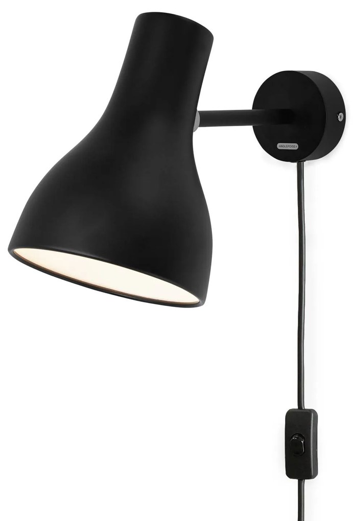 Anglepoise Type 75 nástěnné světlo černé, zásuvka