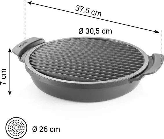 TESCOMA Pánev grilovací bezkouřová PREMIUM