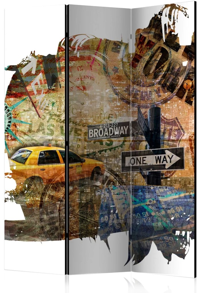 Paraván - New York Collage [Room Dividers] 135x172