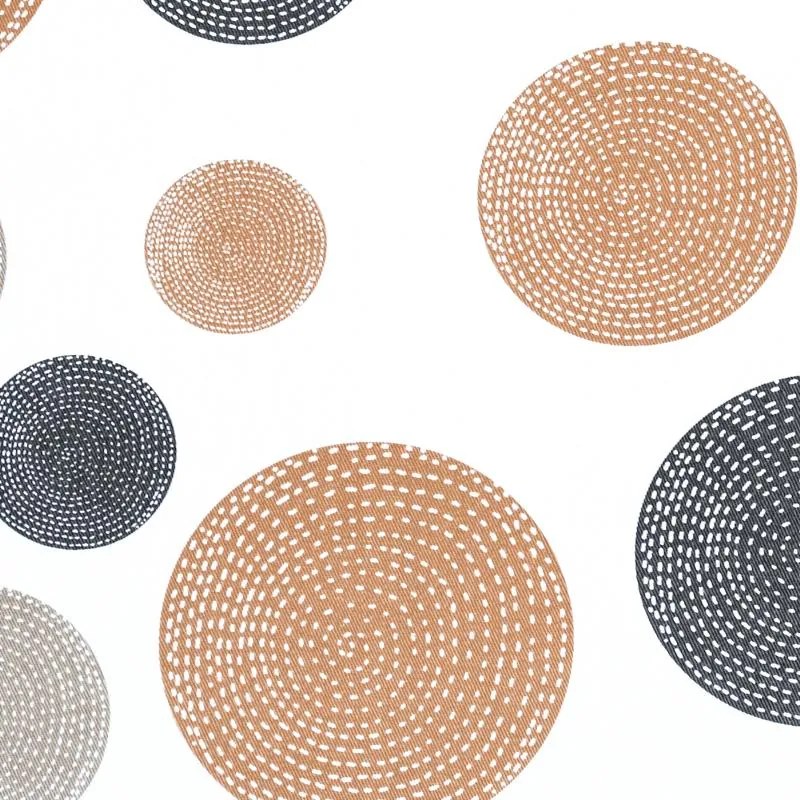 SCANquilt utěrka DEKORO kruhy béžovošedá 50 x 70 cm