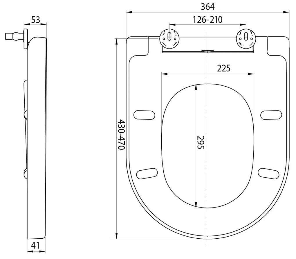 Sapho, LENA WC sedátko, Soft Close, antibakteriální, bílá, 1703-113