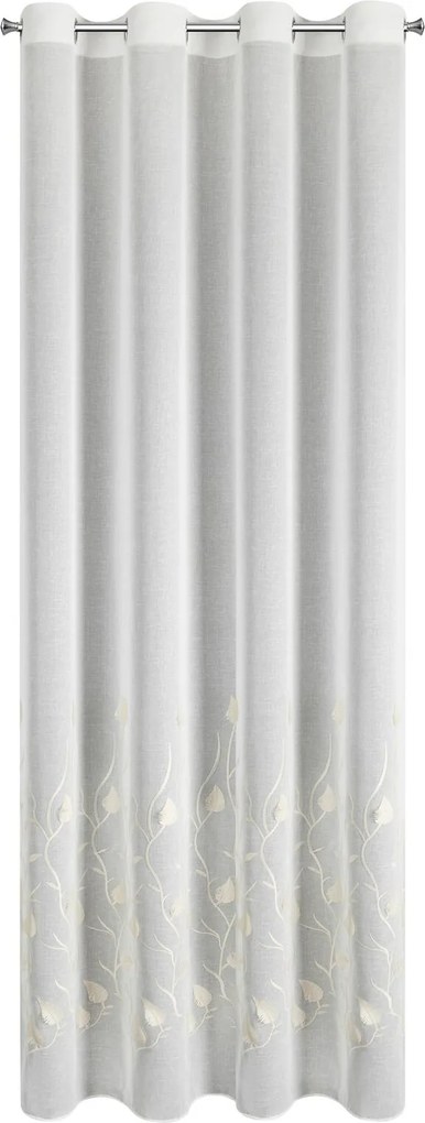 ZÁCLONA NA KROUŽCÍCH BROKLYN 140X250 CM CM VZOROVANÁ