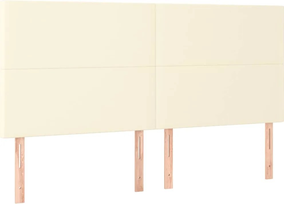 Box spring postel s matrací krémová 200x200 cm umělá kůže 3128933