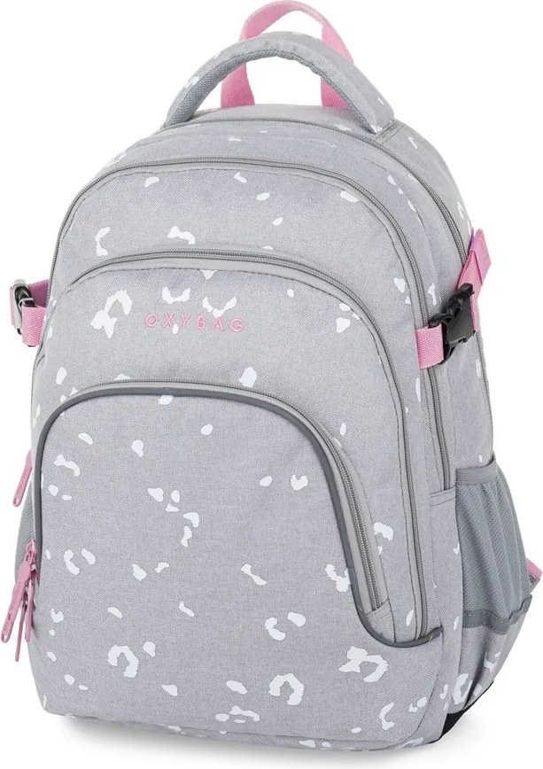 Oxybag OXY SCOOLER - studentský batoh Grey Geometric