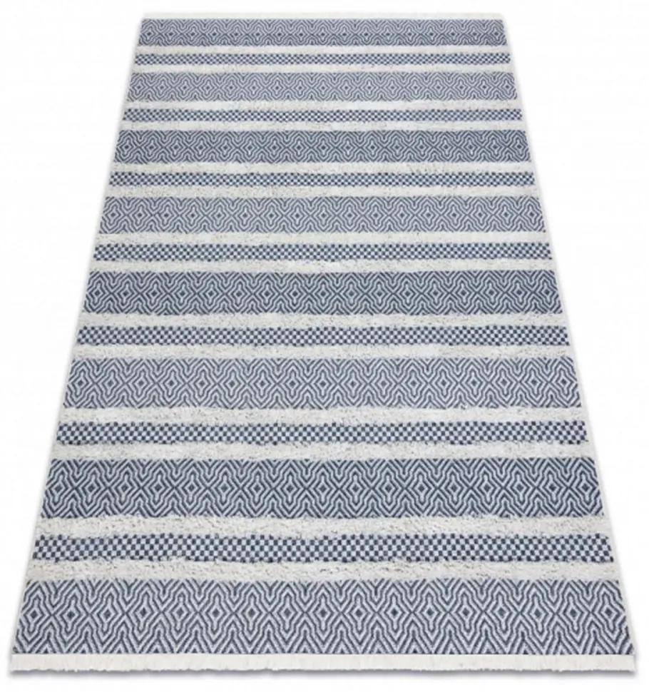 Kusový koberec Linie modrý 155x220cm